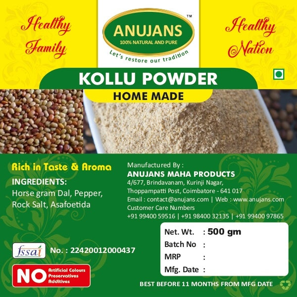 Kollu Powder (Horsegram Powder) – Anujans